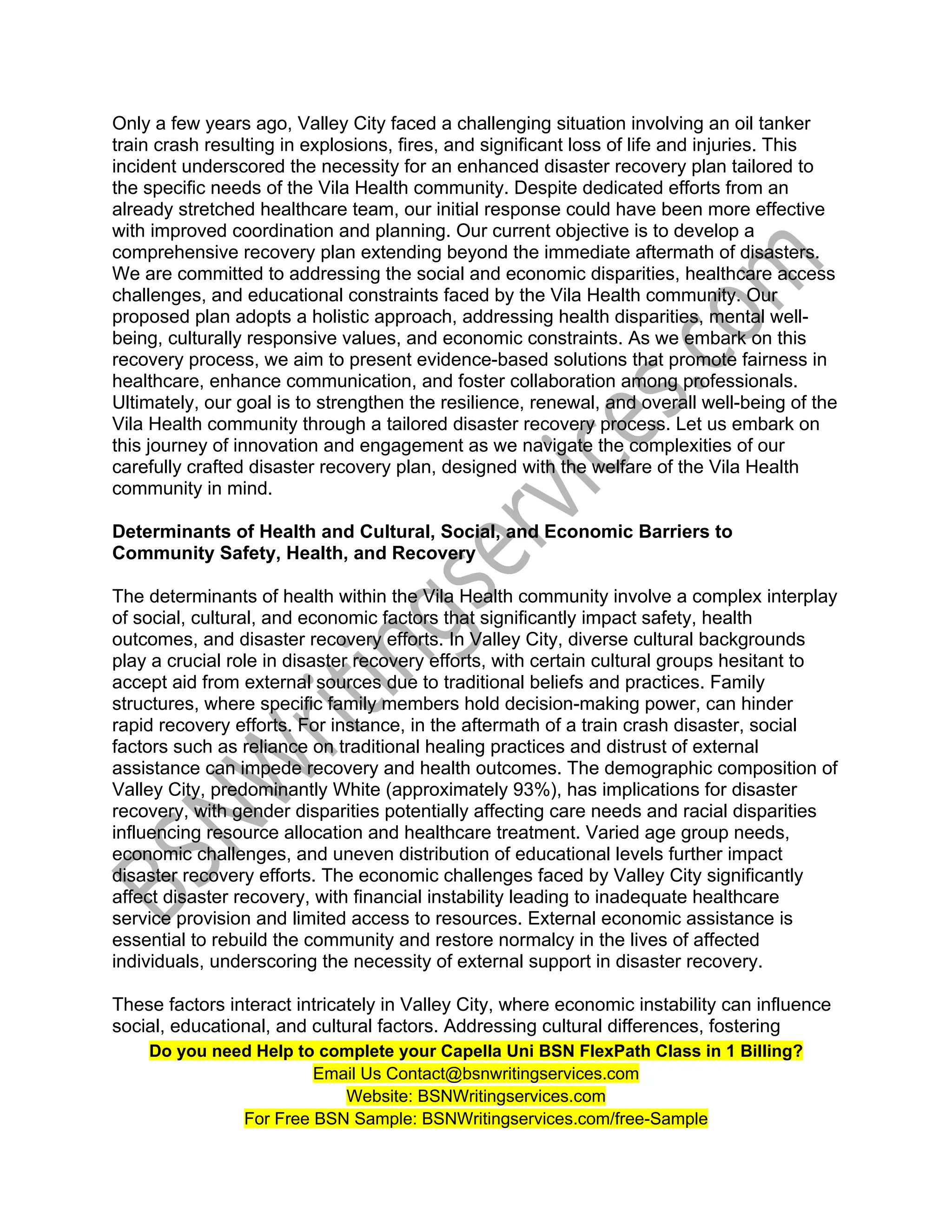 NURS FPX 4060 assessment 3 disaster recovery plan.docx
