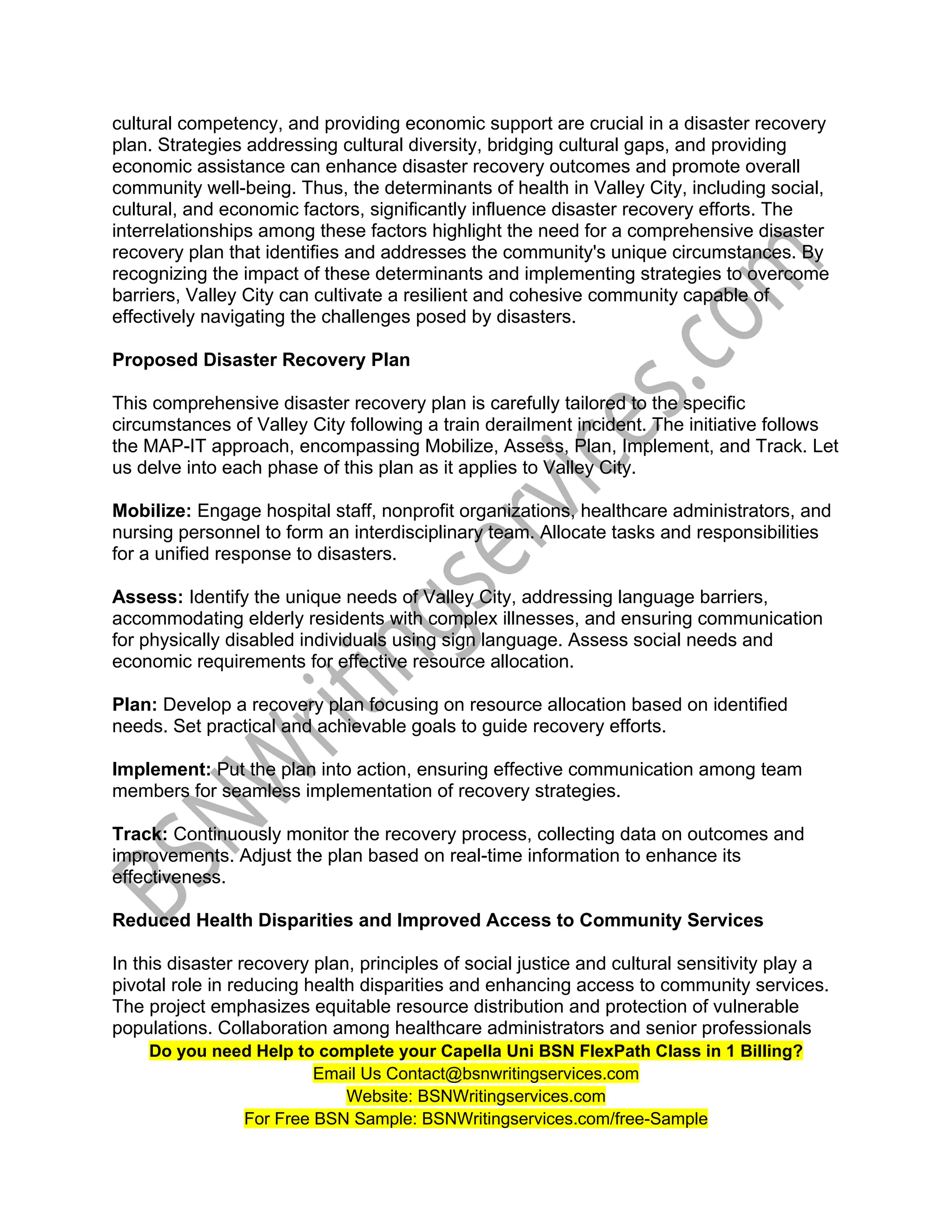 NURS FPX 4060 assessment 3 disaster recovery plan.docx