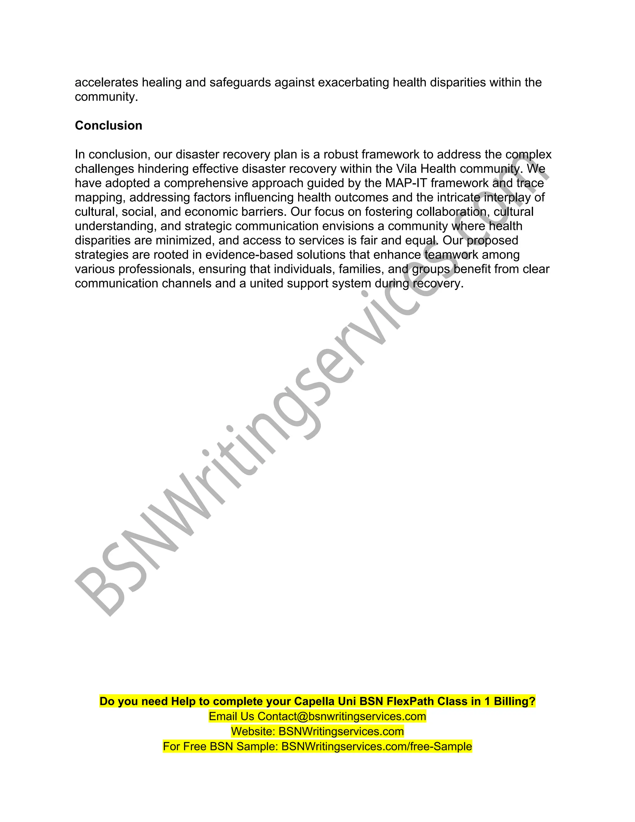 NURS FPX 4060 assessment 3 disaster recovery plan.docx
