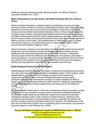 NURS FPX 5003 Assessment 3 Intervention And Health Promotion Plan For Diverse Population.docx