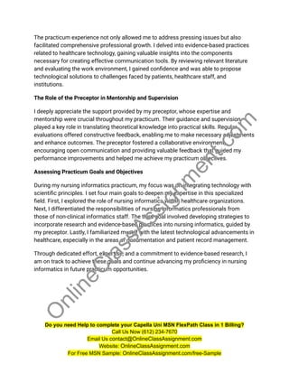 NURS FPX 6025 Assessment 2 Practicum and Experience Reflection.pdf