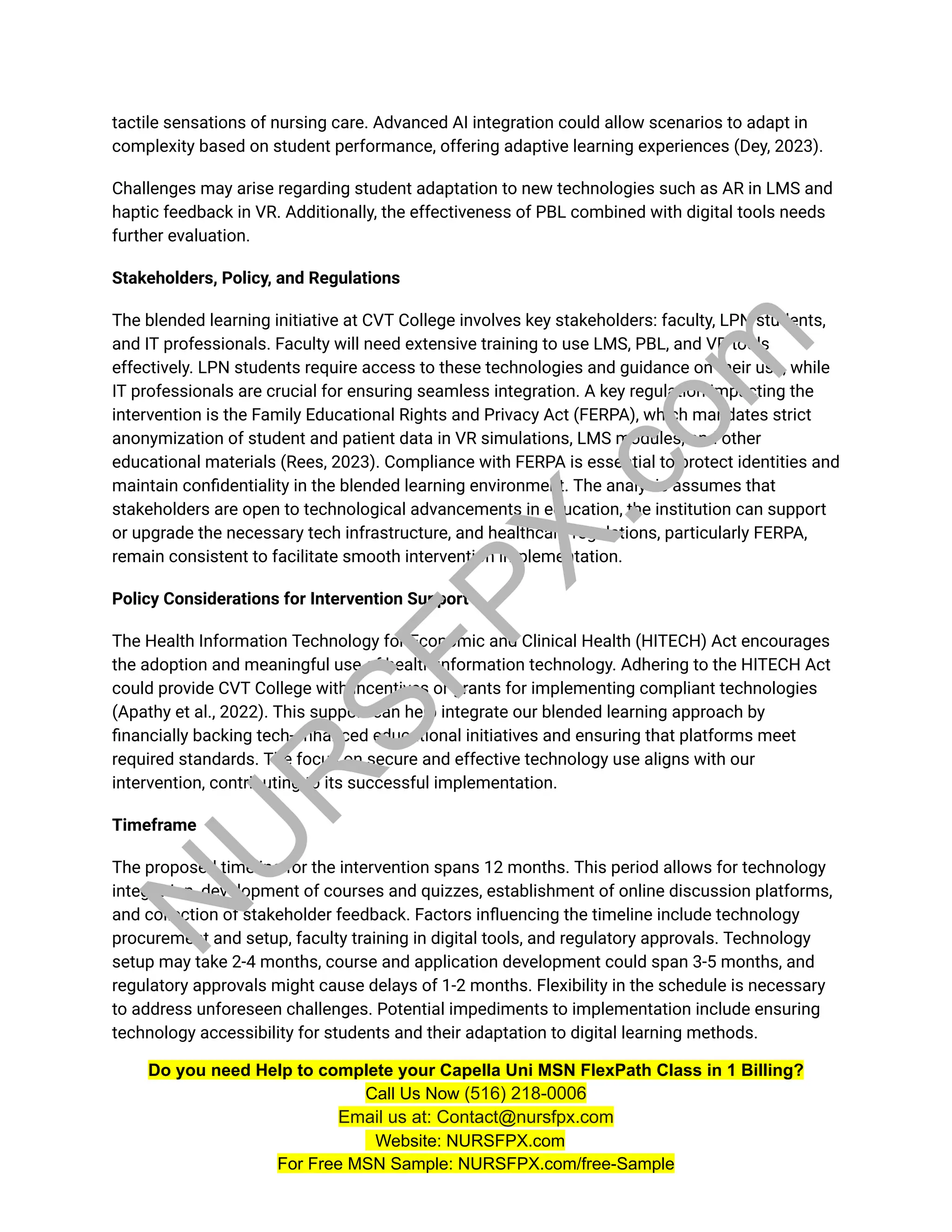 NURS FPX 6030 Assessment 3 Intervention Plan Design.pdf