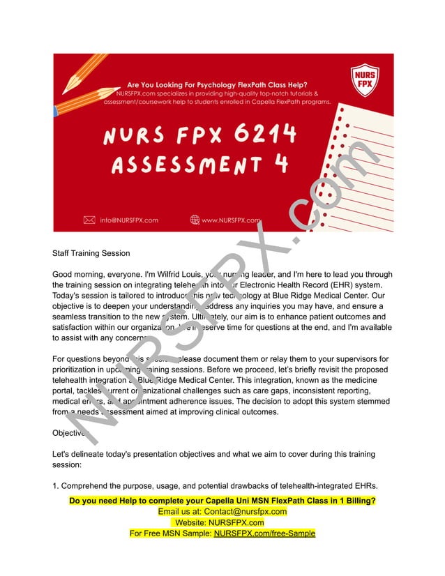 NURS FPX 6214 Assessment 4 Staff Training Session (1).pdf