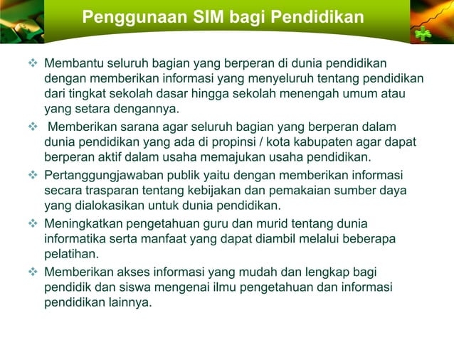 SIM bagi Pendidikan | PDF