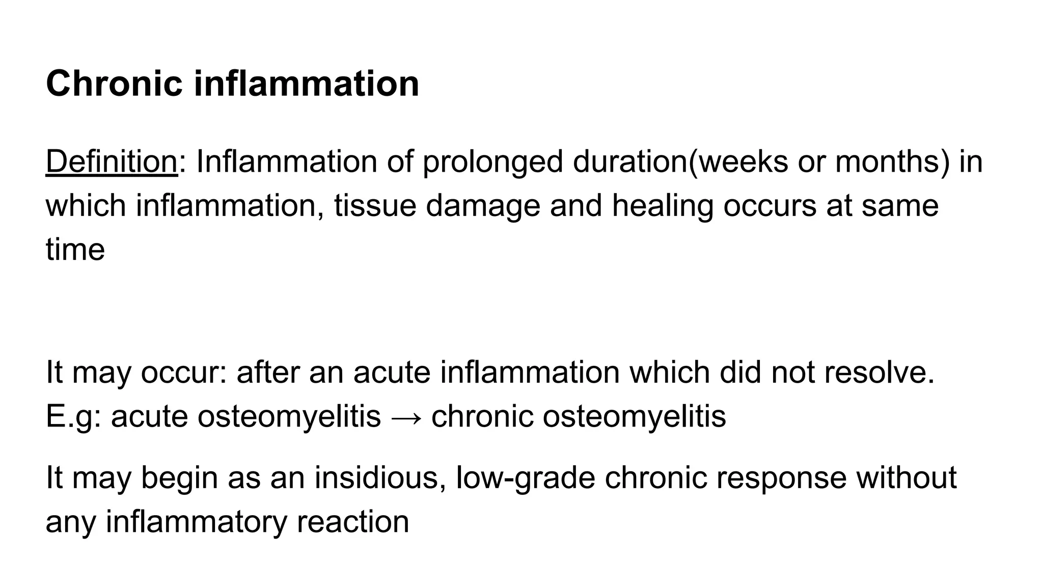 Chronic inflammation, Wound healing - Pathology - Nursing | PDF