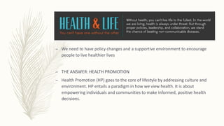 Promotion of Healthy Lifestyle | PPTX