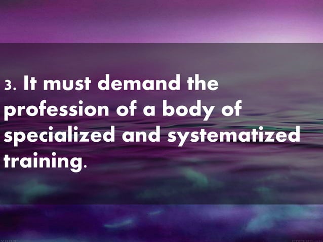 Definition and Criteria of a Profession | PPTX