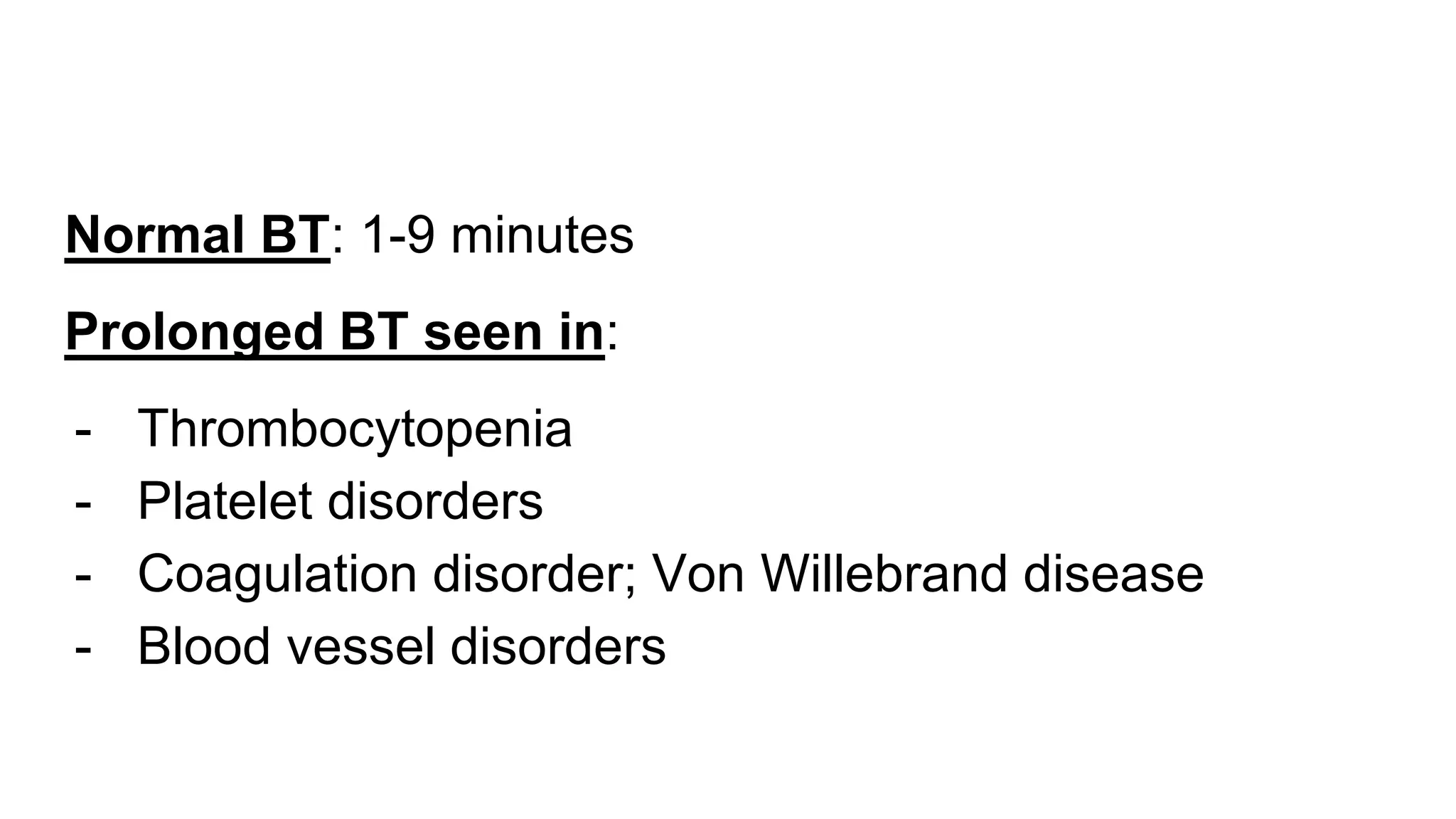 BT, CT, PT, INR - Pathology - Nursing | PPTX