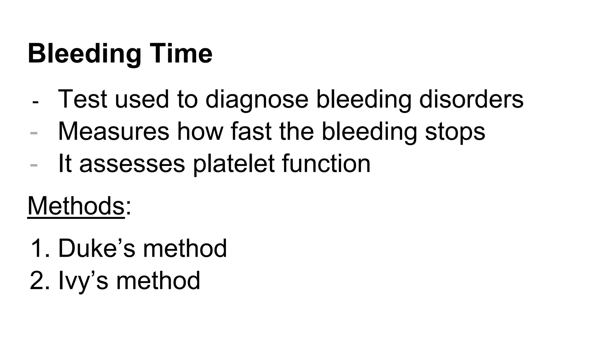 BT, CT, PT, INR - Pathology - Nursing | PPTX