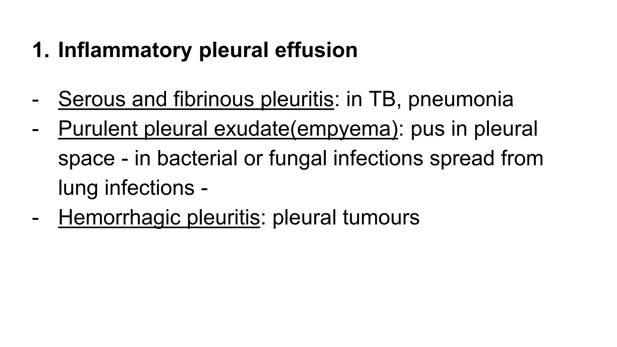 Tuberculosis, Pleural effusion - Pathology - Nursing | PPTX