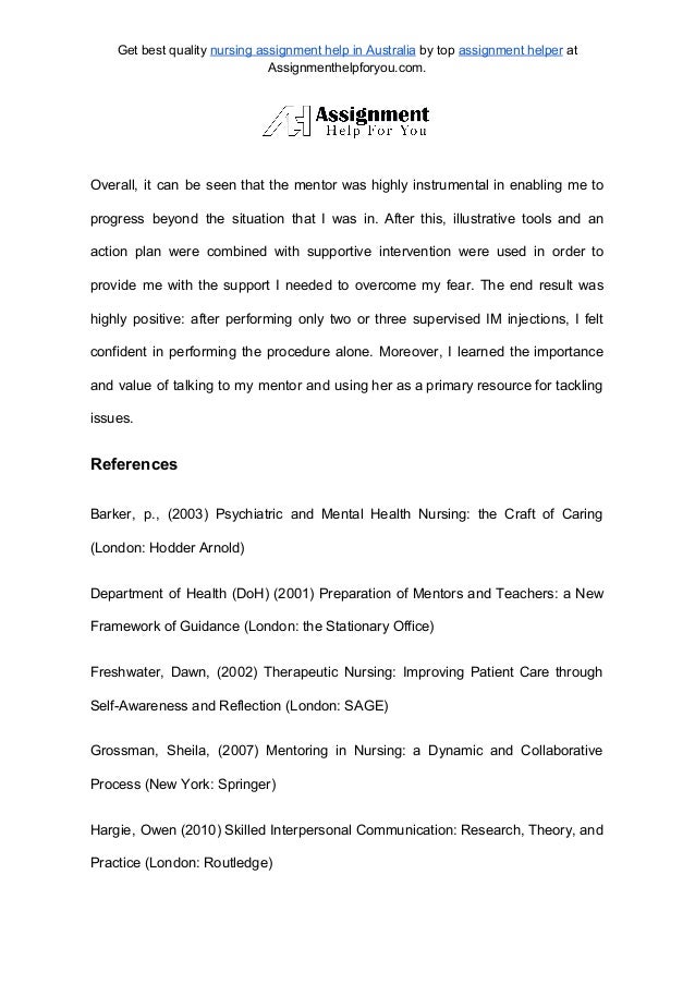 Nursing Assignment Sample at Assignmenthelpforyou.com