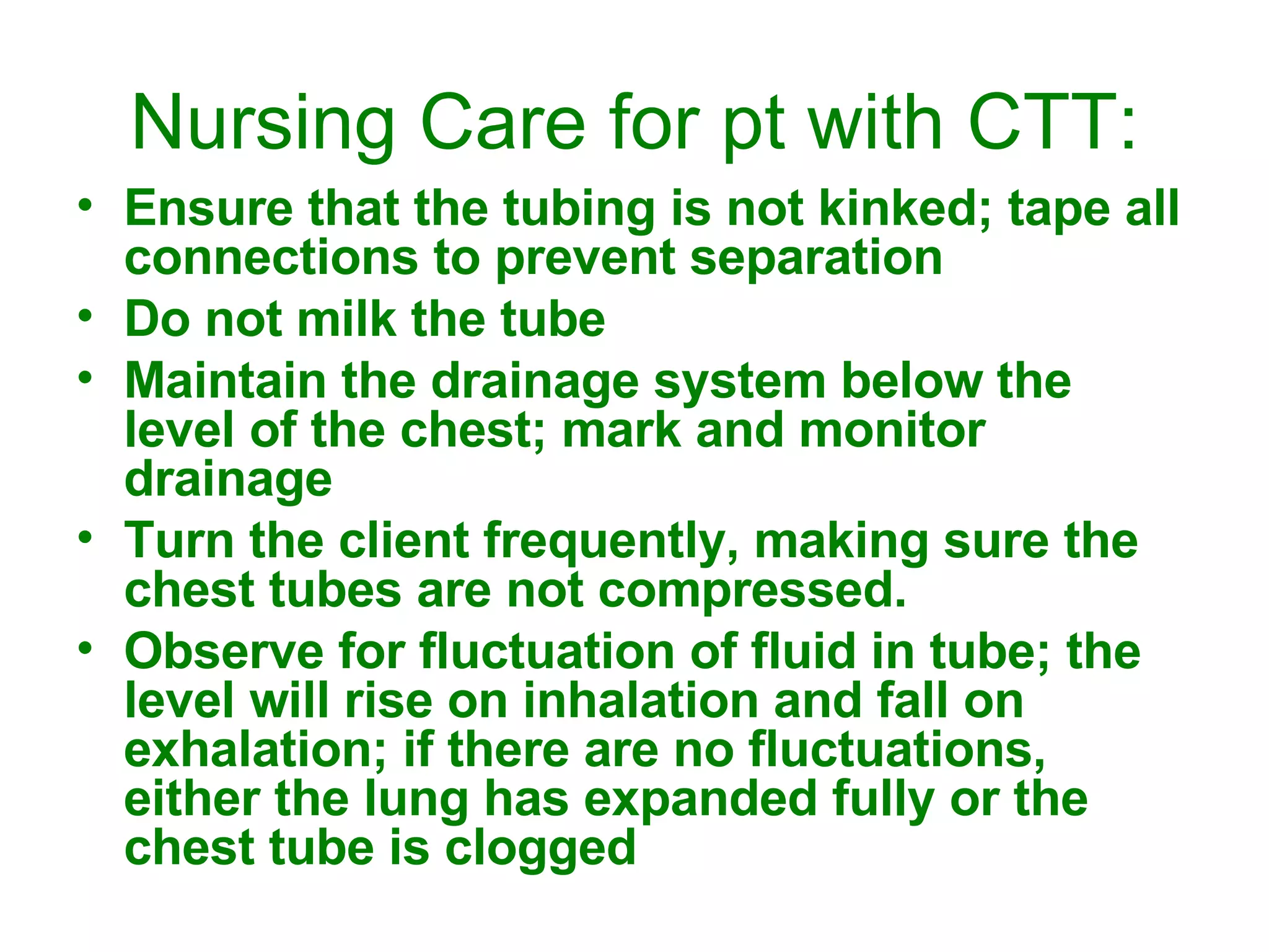 Nursing Bulletin Notes On Pneumothorax | PPT