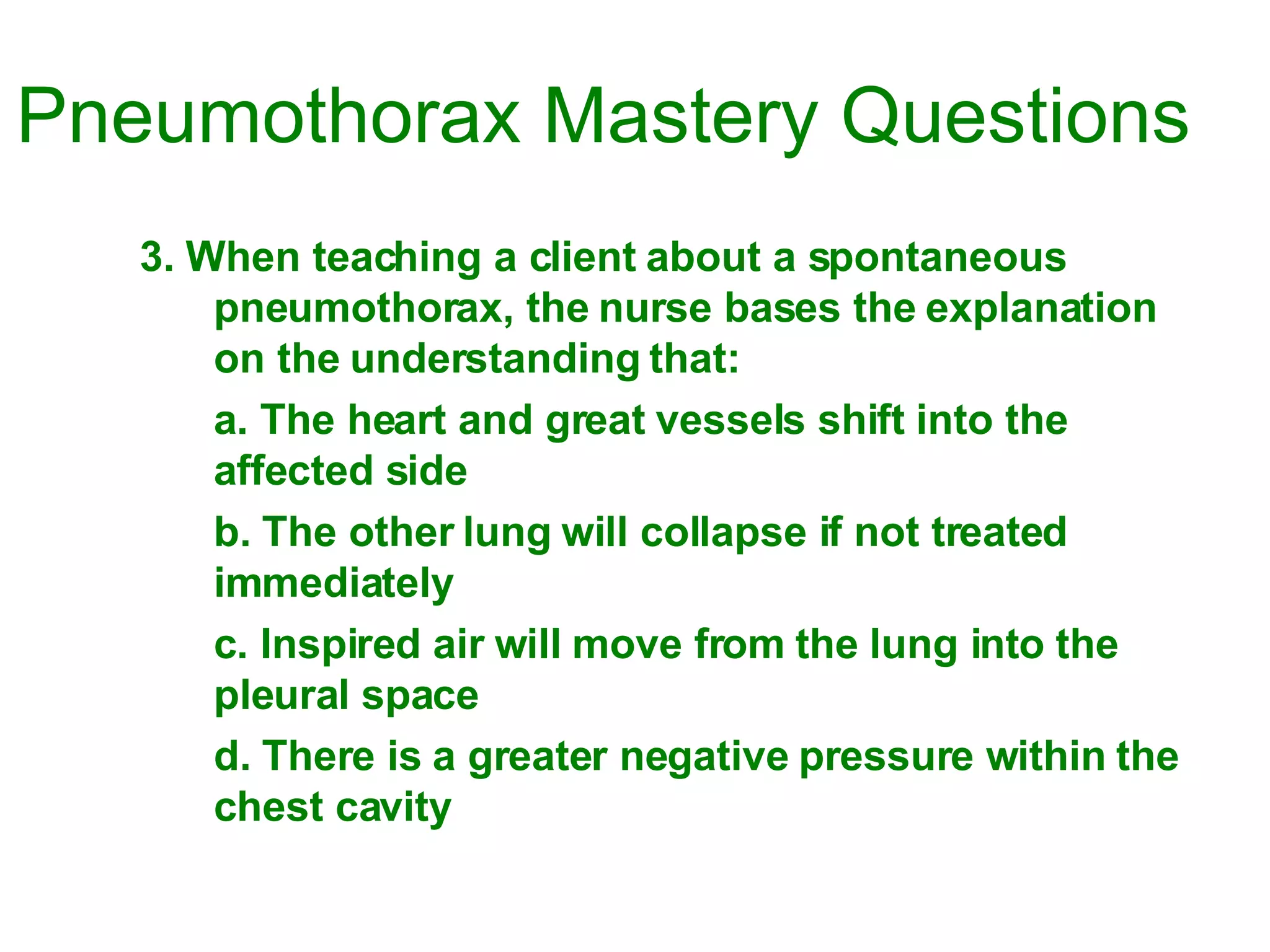 Nursing Bulletin Notes On Pneumothorax | PPT