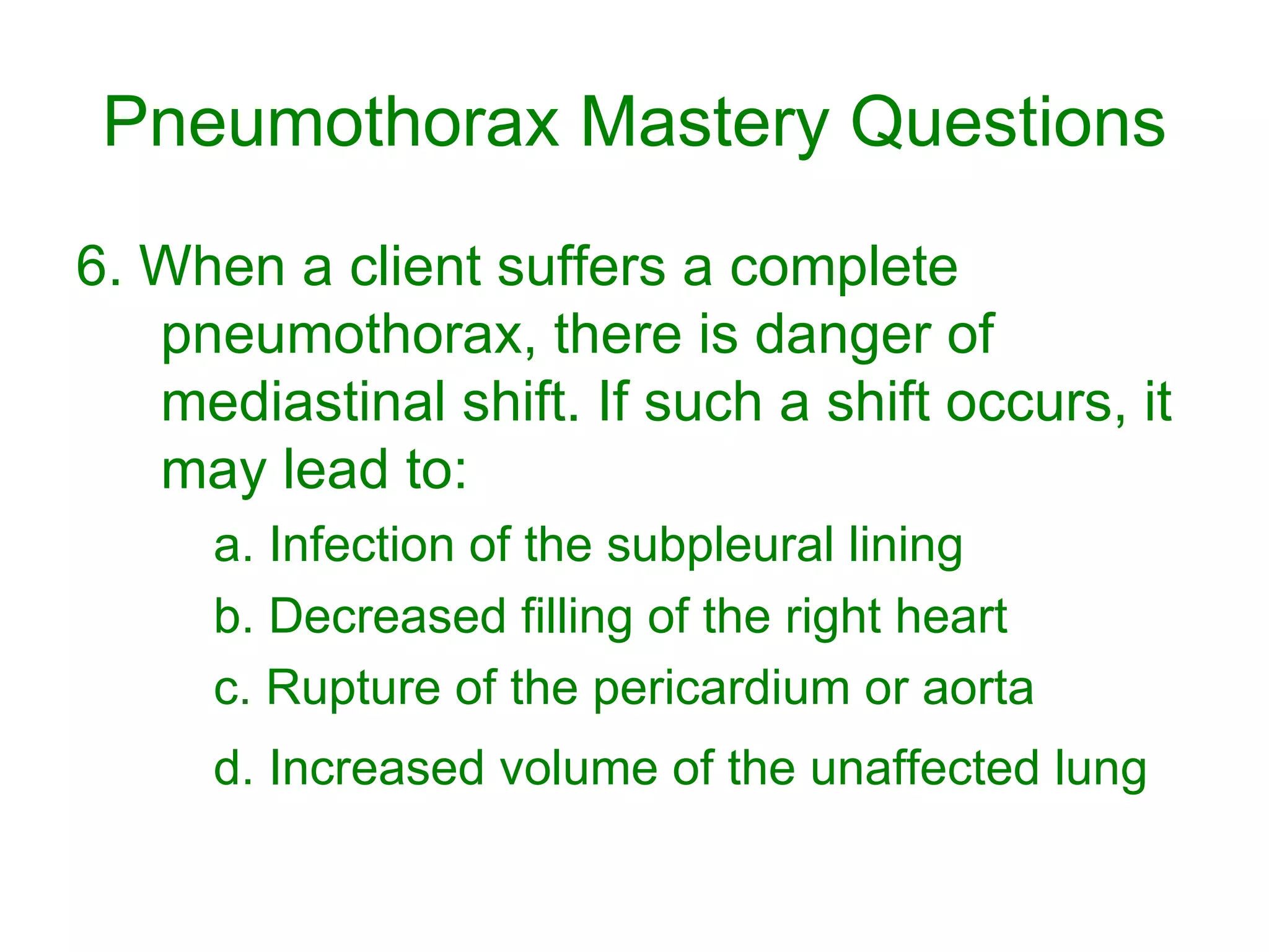 Nursing Bulletin Notes On Pneumothorax | PPT