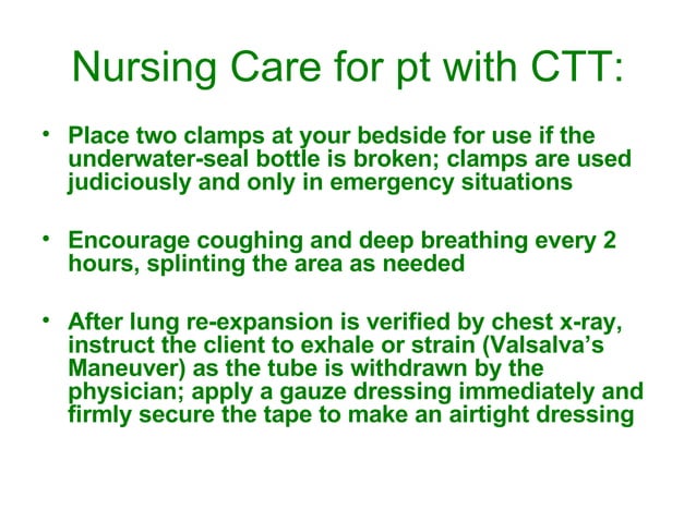 Nursing Bulletin Notes On Pneumothorax | PPT