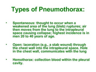 Nursing Bulletin Notes On Pneumothorax | PPT