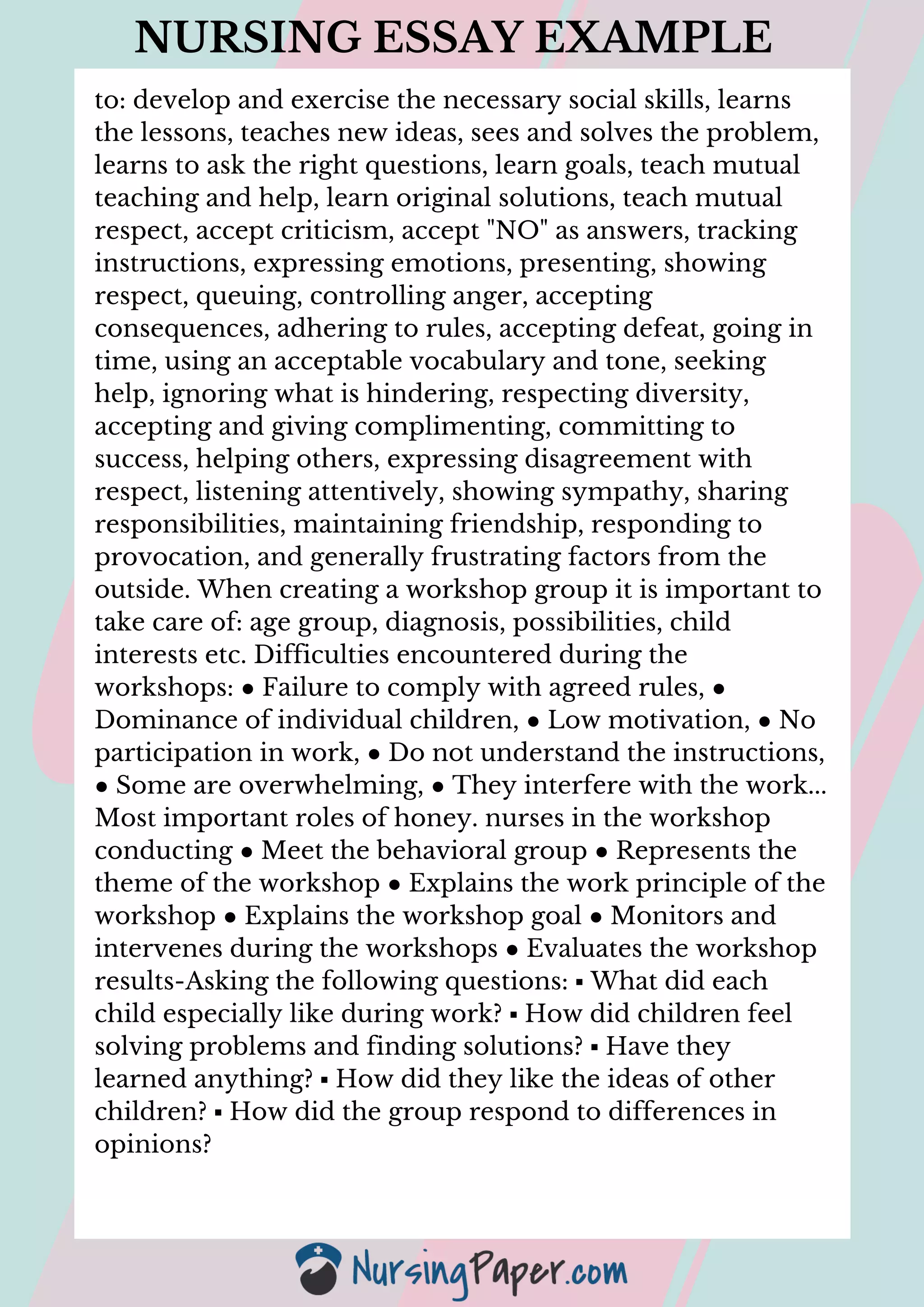 Nursing Essay Example | PDF