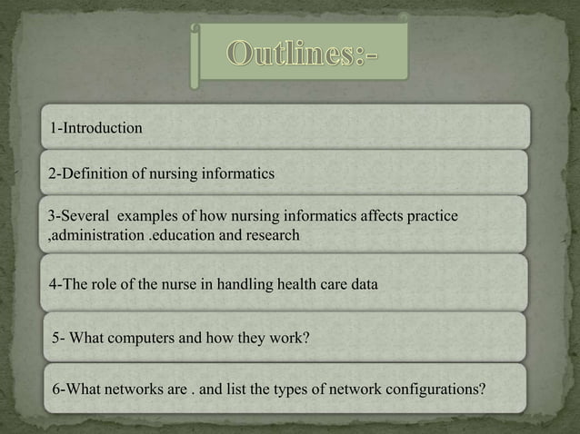 Nursing informatics-in-health-care-profession | PPT
