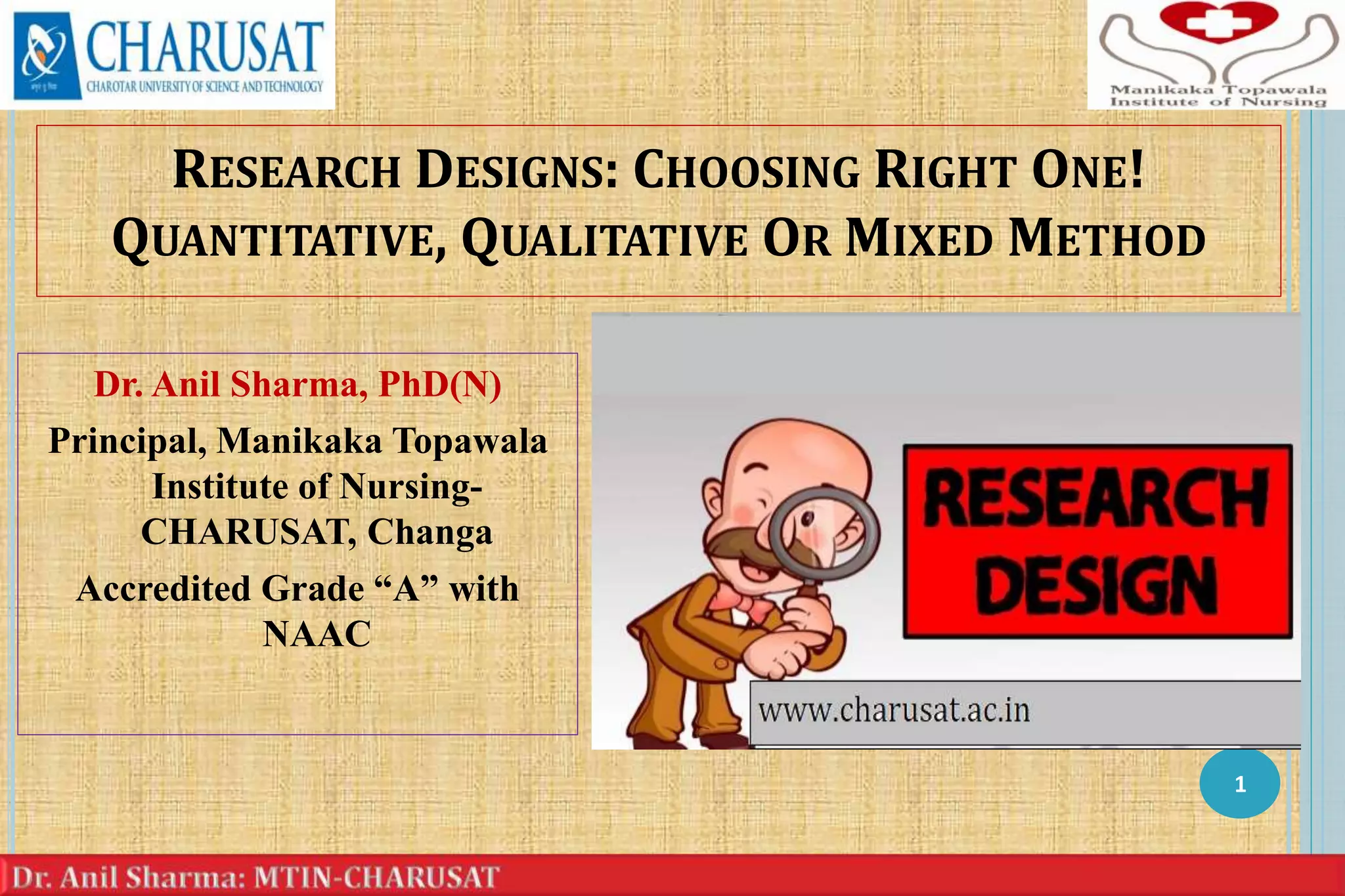 Nursing research design | PPTX