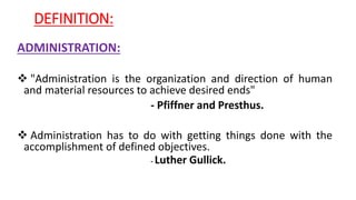 Introduction to Nursing Administration and Management | PDF