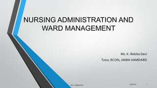 Nursing administration and ward management converted | PDF
