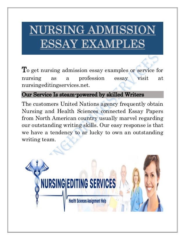 Nursing Admission Essay Examples