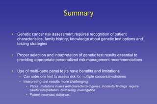 Genetic Testing for Cancer Risk | PDF