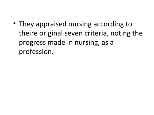 Nursing as a profession | PPT