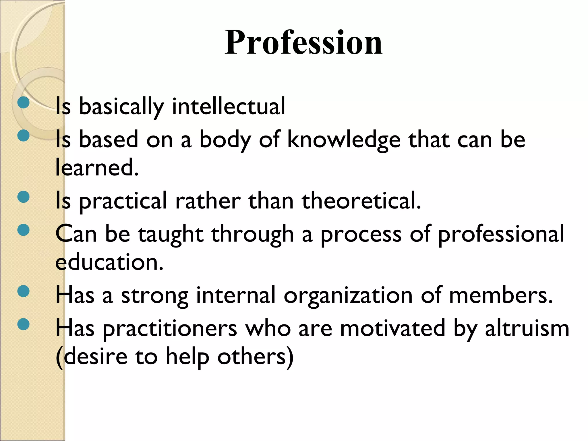 Nursing as a profession | PPT