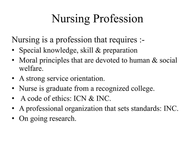 Nursing as a profession | PPTX