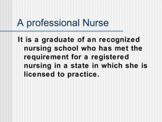 Nursing as a profession | PPT