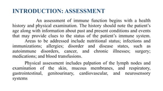 Nursing Assessment of Immune System | PPTX