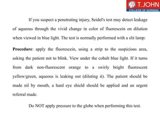 Nursing assessment of the eye | PPTX
