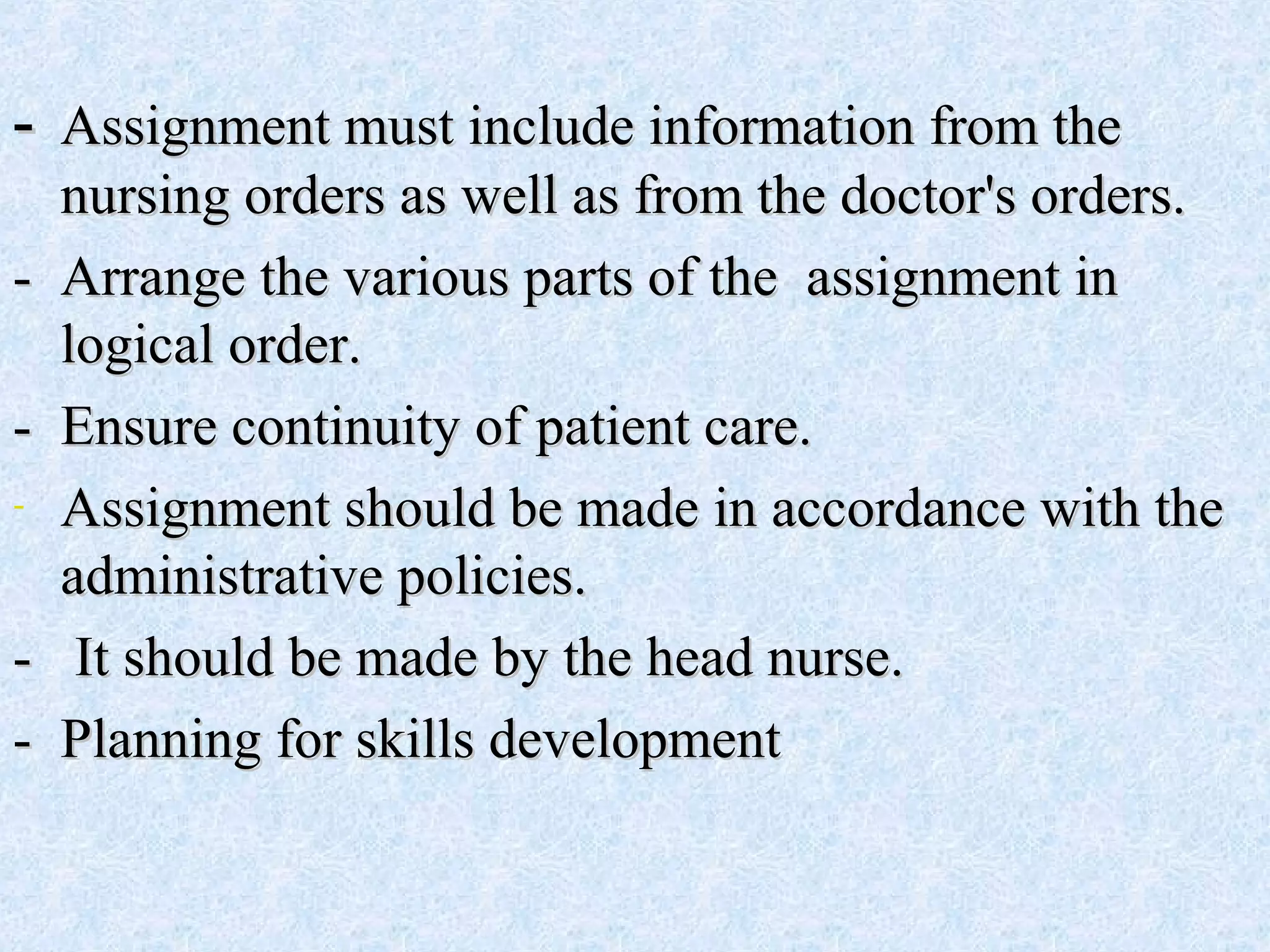 Nursing assignment | PPT