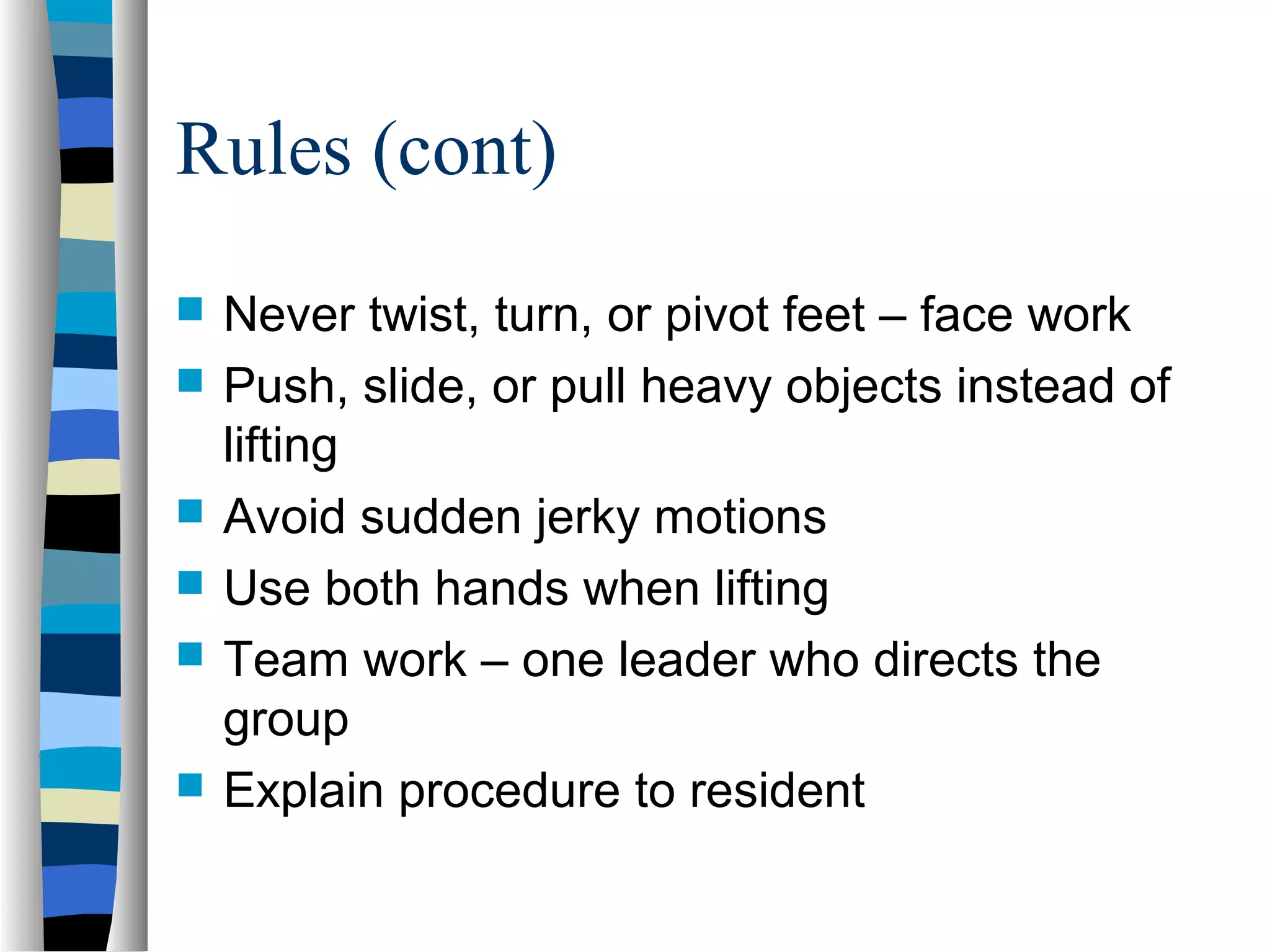 Nursing assistant body mechanics 1 | PPT