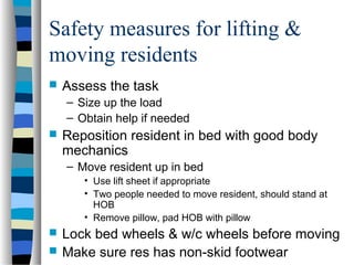 Nursing assistant body mechanics 1 | PPT