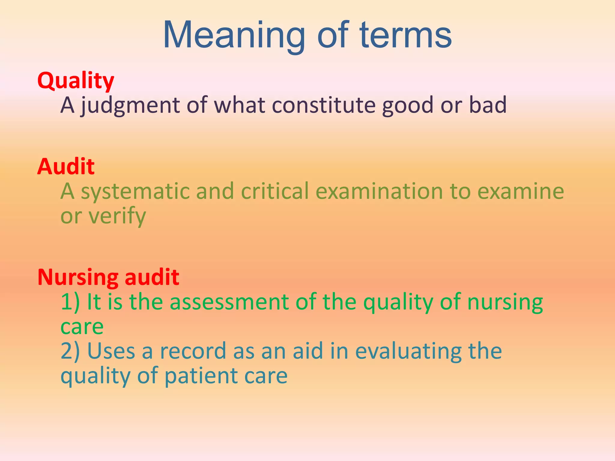 Nursing audit | PPTX