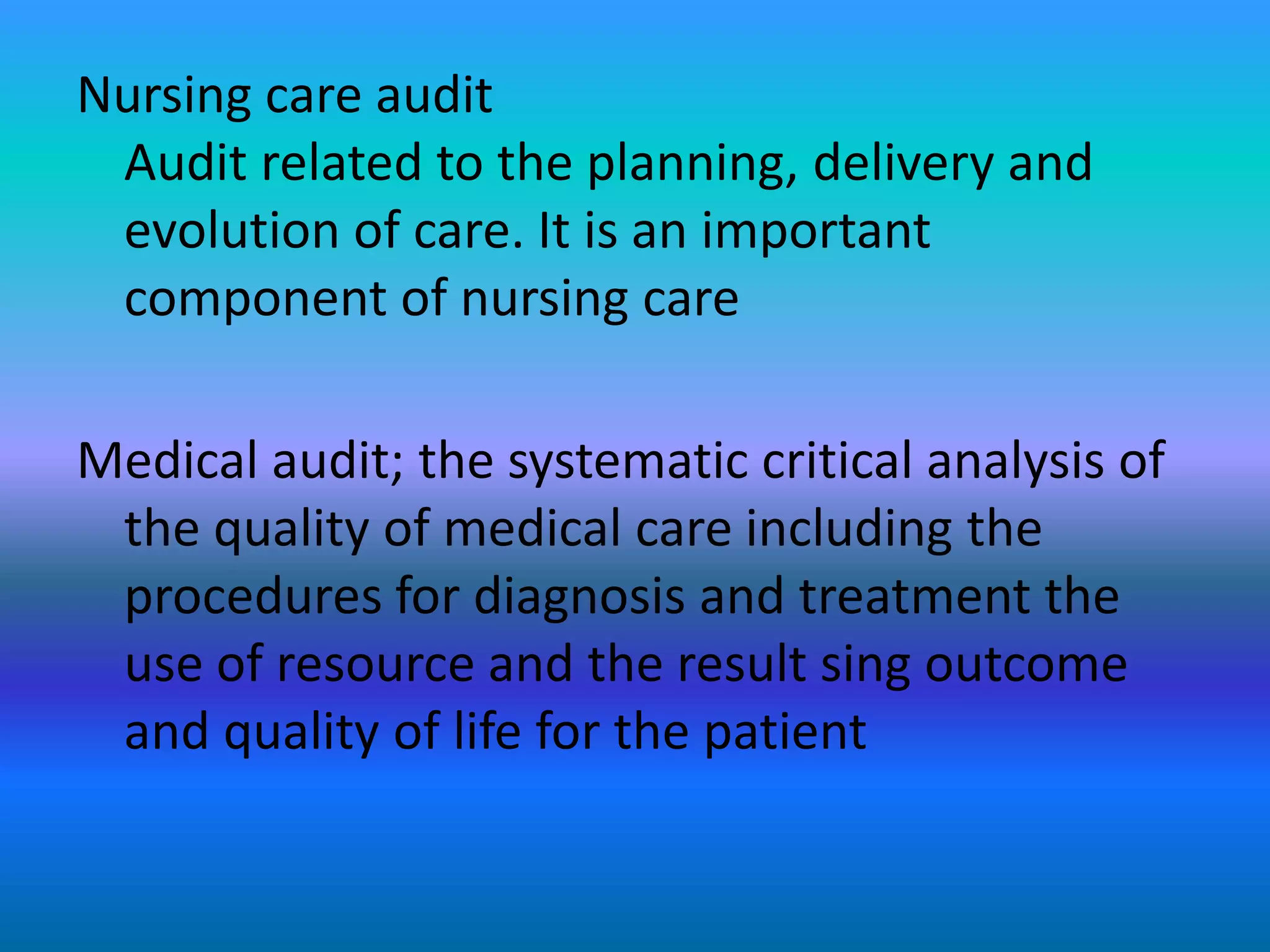 Nursing audit | PPTX