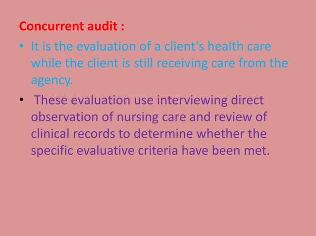 Nursing audit | PPTX | Healthcare Industry | Industries