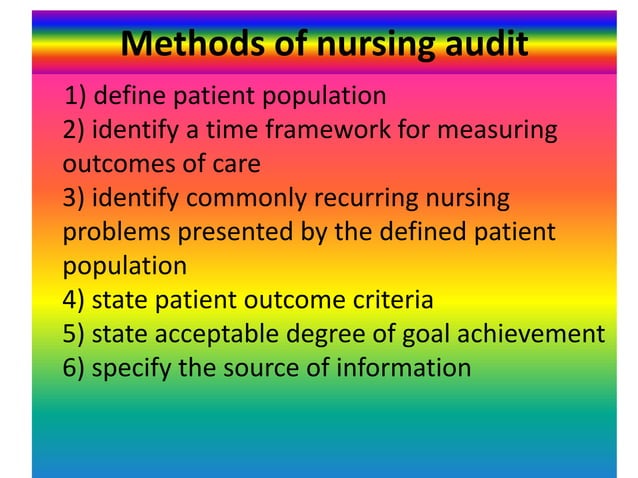 Nursing audit | PPTX | Healthcare Industry | Industries
