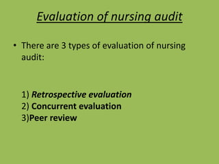 Nursing audit | PPTX