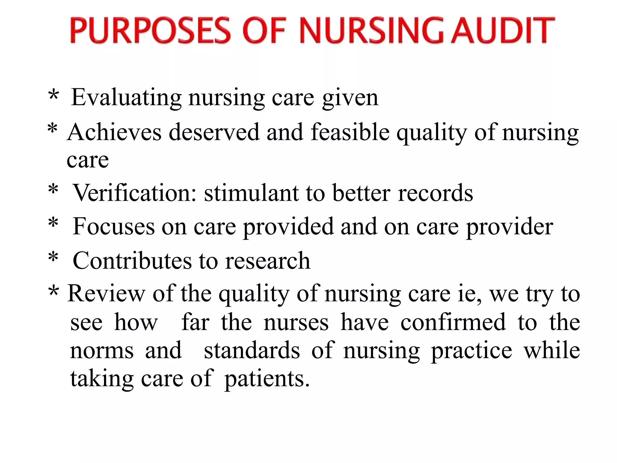 Audit/ Nursing audit | PPTX