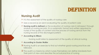 Nursing Audit. PREPARED BY MSC STUDENT | PPTX