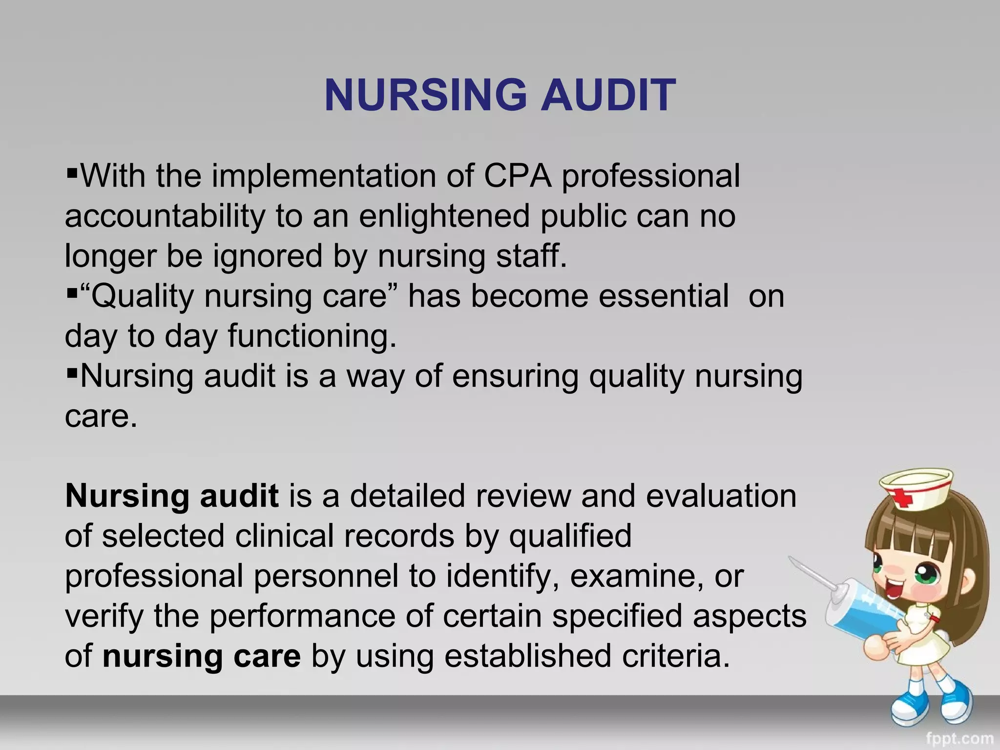 Nursing Audit | PPT