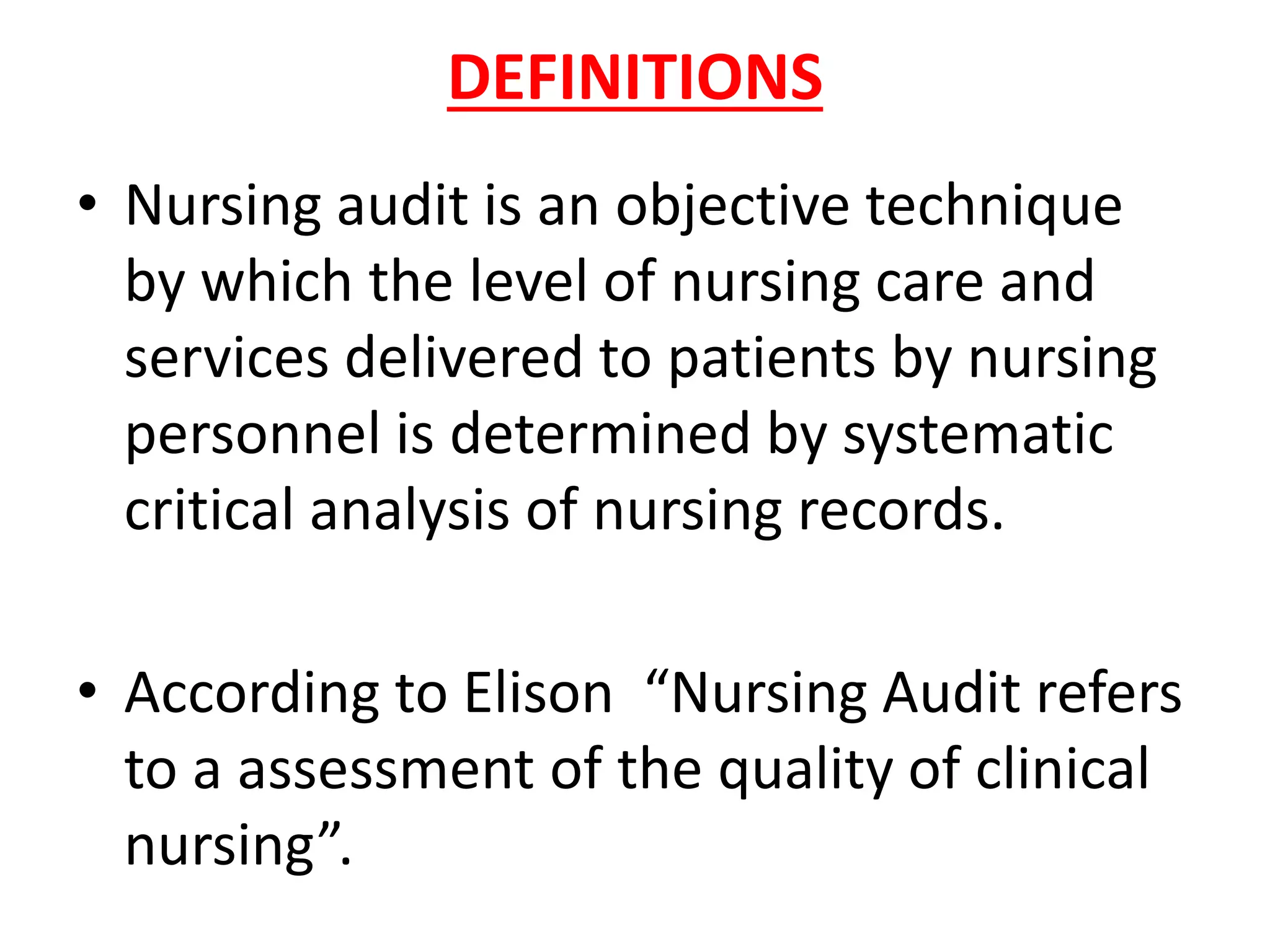 nursing audit | PPTX