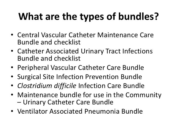 Superbugs and Bundles of Care