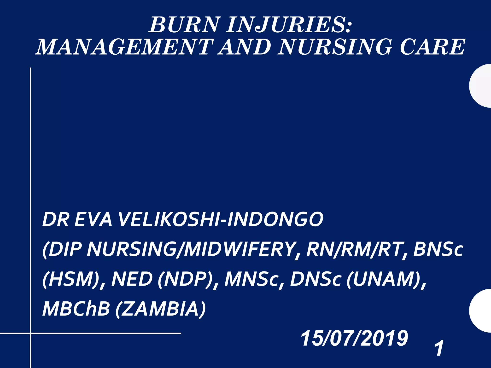 Burn Injuries: Management and Nursing Care | PDF