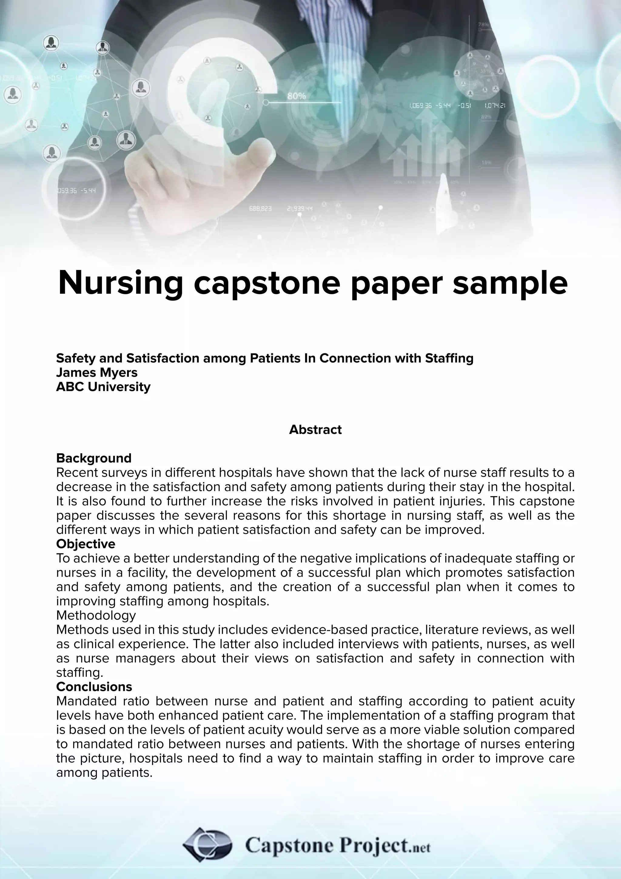 Nursing Capstone Paper Sample | PDF