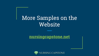 Nursing Capstone Examples 2019 | PPTX