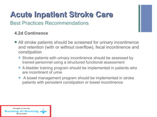 Nursing care across the acute stroke | PPT